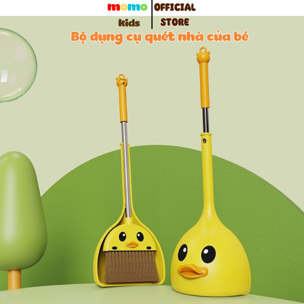 Children's House Sweeper Toy Set with Yellow Duck-shaped Dust Collector ...