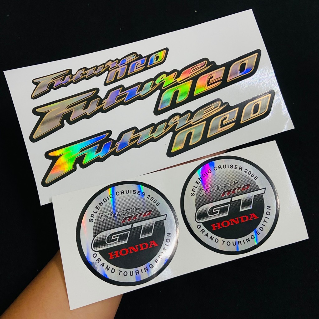 Future neo GT logo stamp set, 7-color hogogram printed material, honda ...