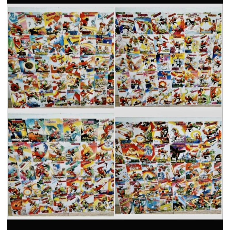 Hesman LEGENDARY_Set of 4 sheets with 159 Hero Hesman picture cards ...