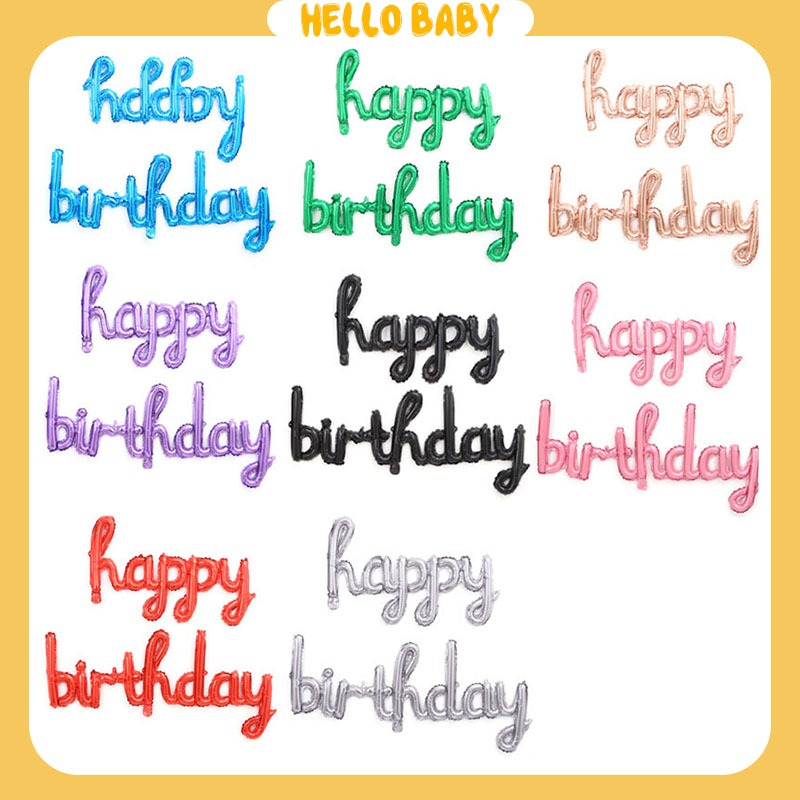 HAPPY BIRTHDAY letter balloon set for BIRTHDAY decoration with new font ...