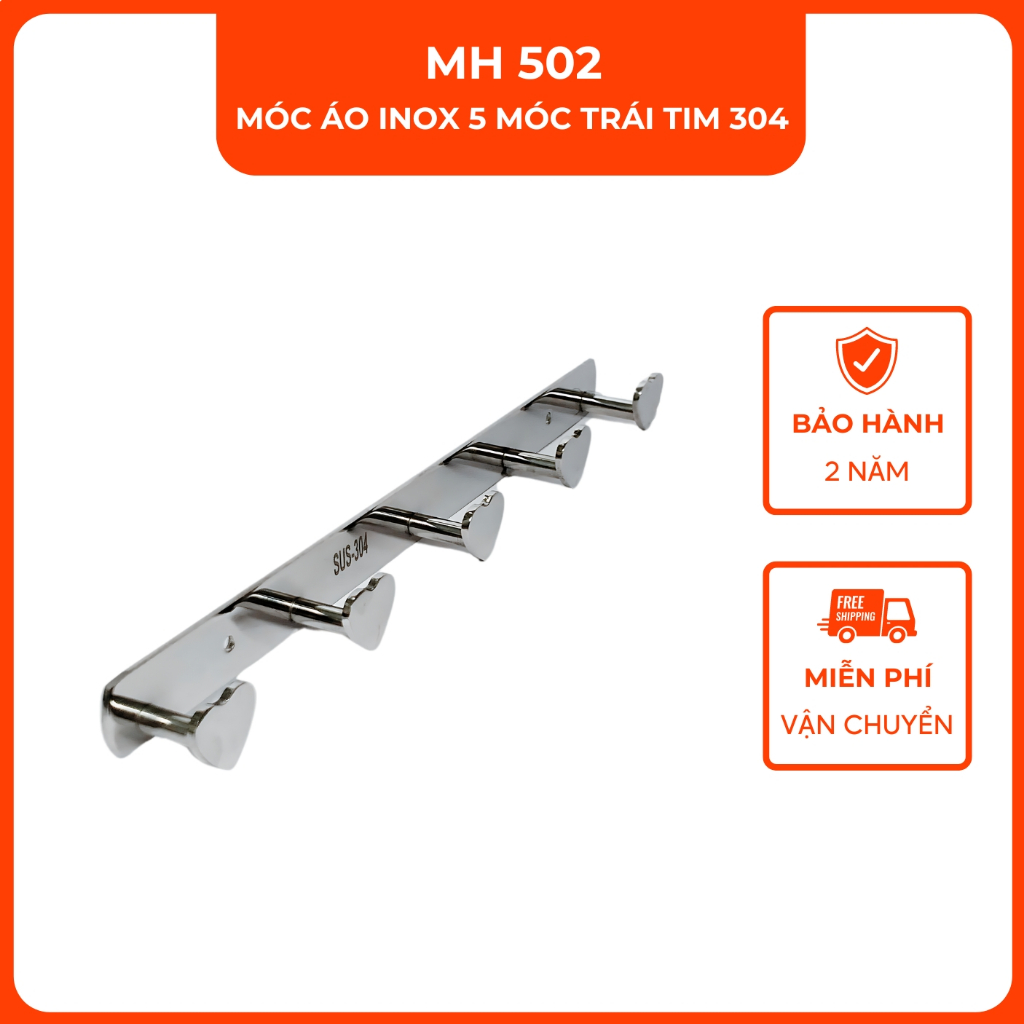 Stainless steel coat hanger with 5 heart hooks 304 VINA MH502 | Shopee Malaysia