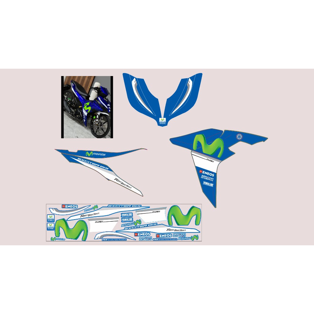 Movitas STICKERS FOR EXCITER 155 GREEN CARS! | Shopee Malaysia
