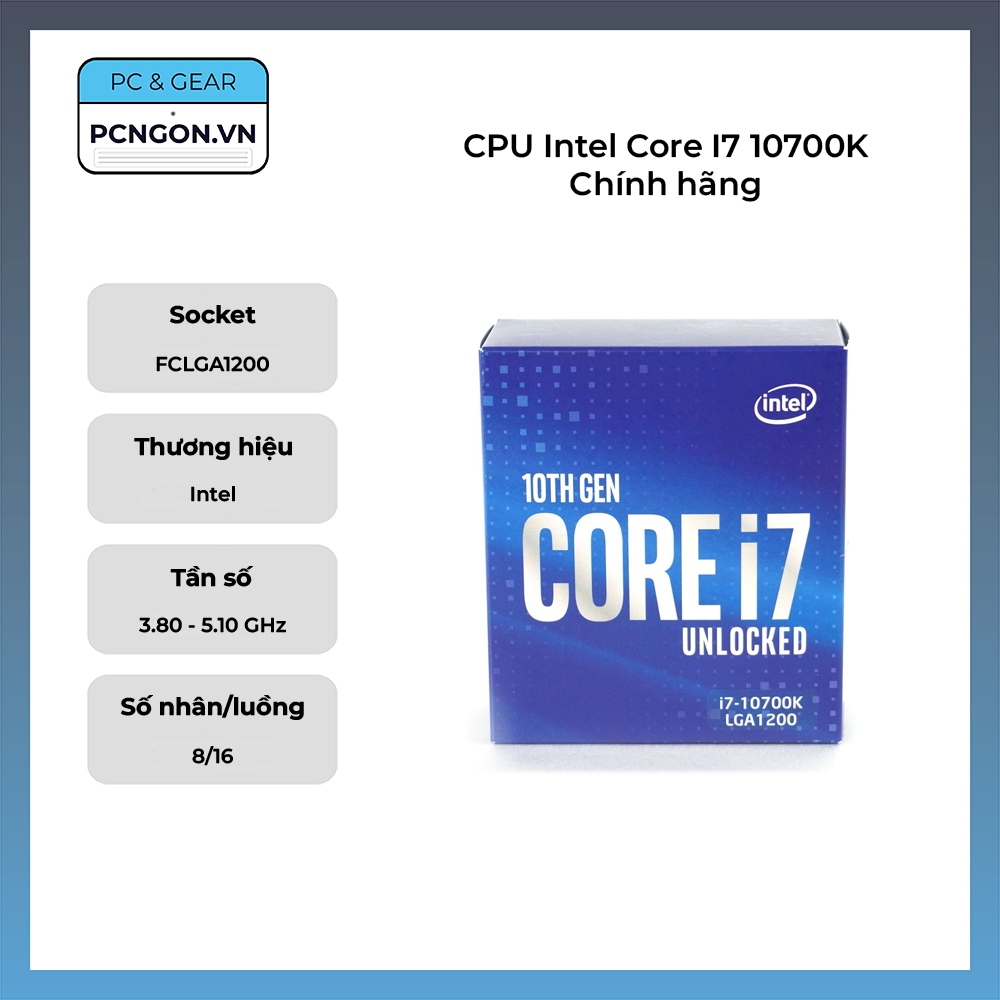 [PCNGON] Genuine Intel Core I7 CPU (3.8GHz Turbo 5.1GHz, 8 Core 16 ...