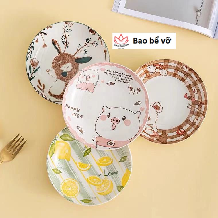 High quality enameled ceramic plates, cute shaped plates, colorful ...