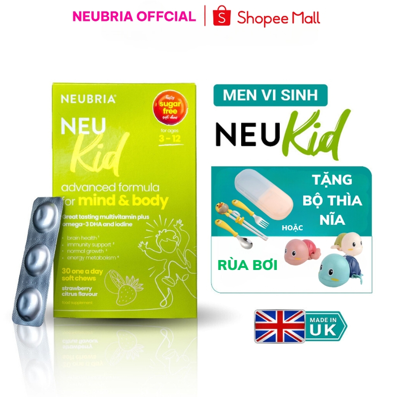 Neubria Neu Kid Multivitamin Chewable Tablets with Omega-3 of the UK ...