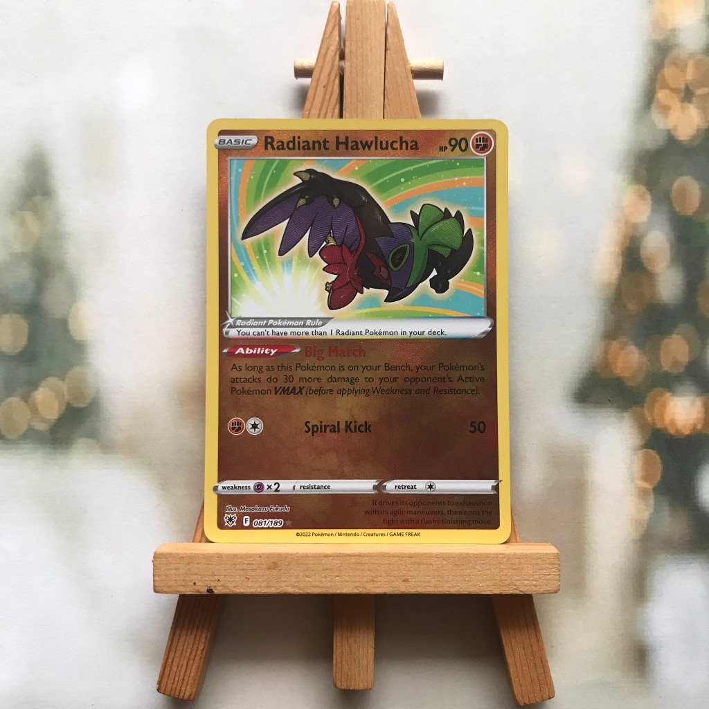 Pokemon Radiant Hawlucha Picture Card 081/189 - Radiant Rare English ...