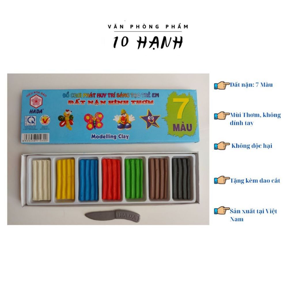 Clay / Hada Fragrant Modeling Clay / Peach Blossom Box of 7 Colors (10 ...