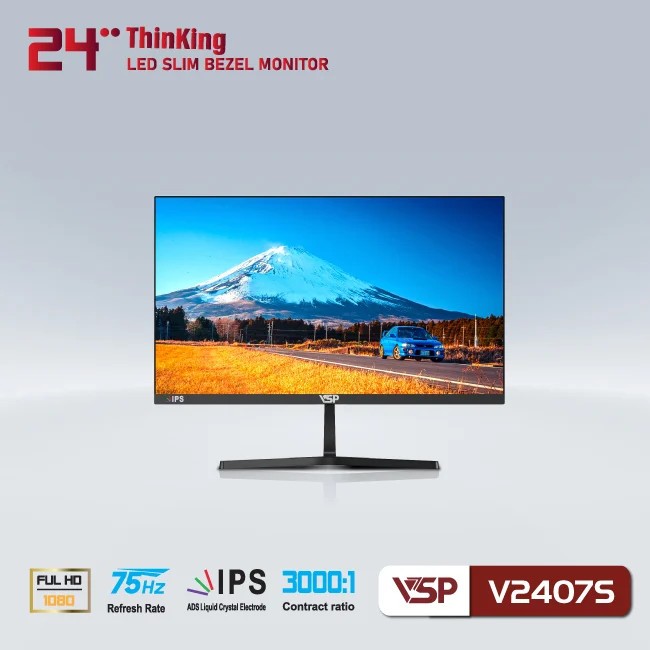 Vsp V2407S 75Hz IPS Full Border 24inch Monitor New | Shopee Malaysia