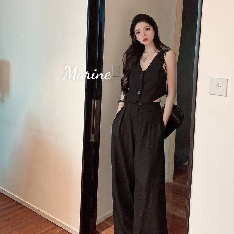 Marine Set Korean ulzzang Style gile Shirt With Shorts [ST24] | Shopee ...