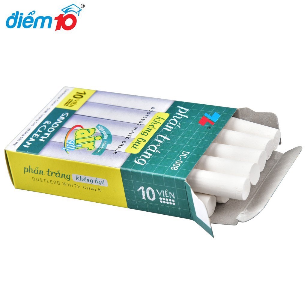 Thien Long DC-008 Dustless White Powder (BOX OF 10 TABLETS) | Shopee ...
