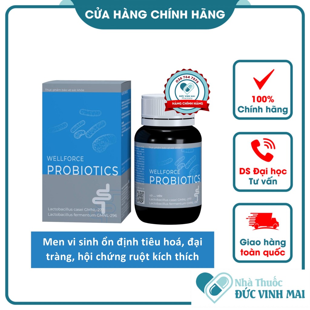 Wellforce Probiotics MEDIMAP Digestive Probiotics Bottle of 30 ...