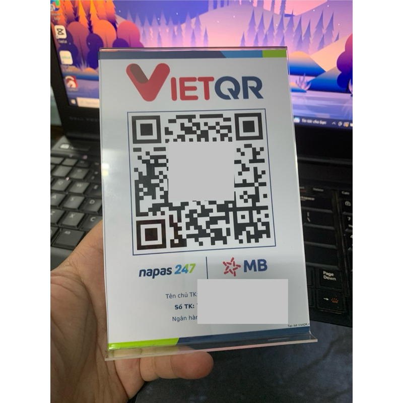 Bank QR CODE FRAME BOARD PRINTED ON DEMAND FOR DESK | Shopee Malaysia