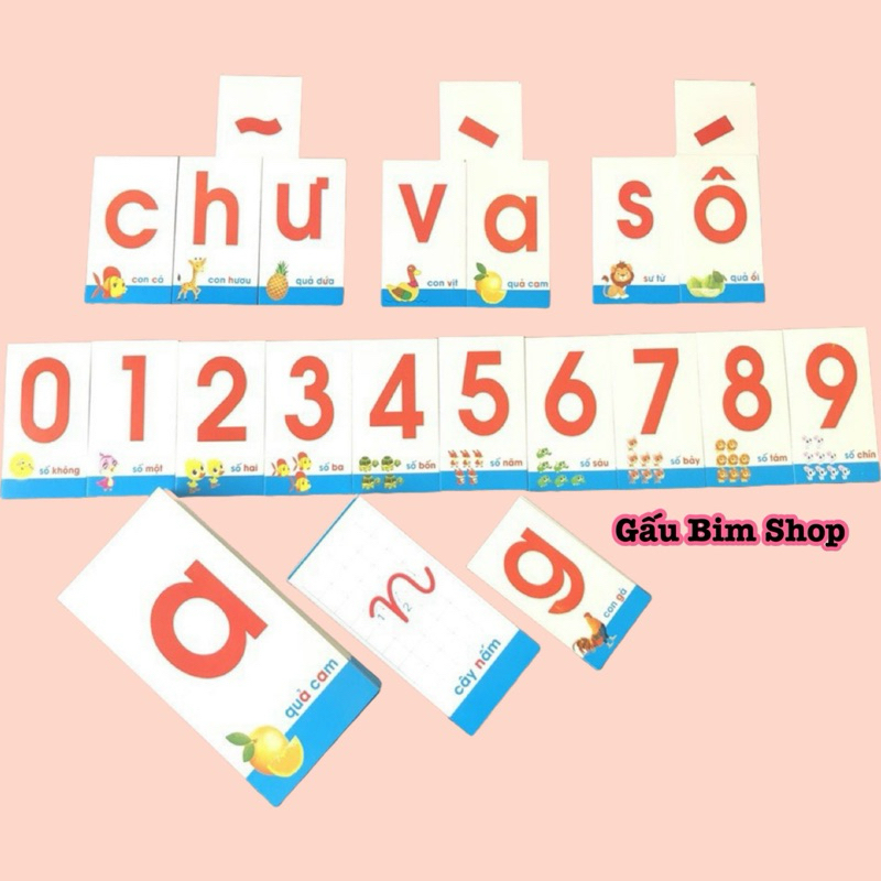 Smart learning card set to recognize Letters and Numbers - 40 cards - 3 ...
