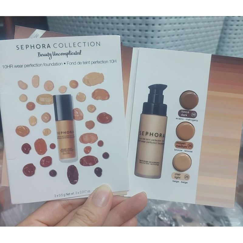 Sephora perfect foundation sample 3 boxes *0.5g | Shopee Malaysia