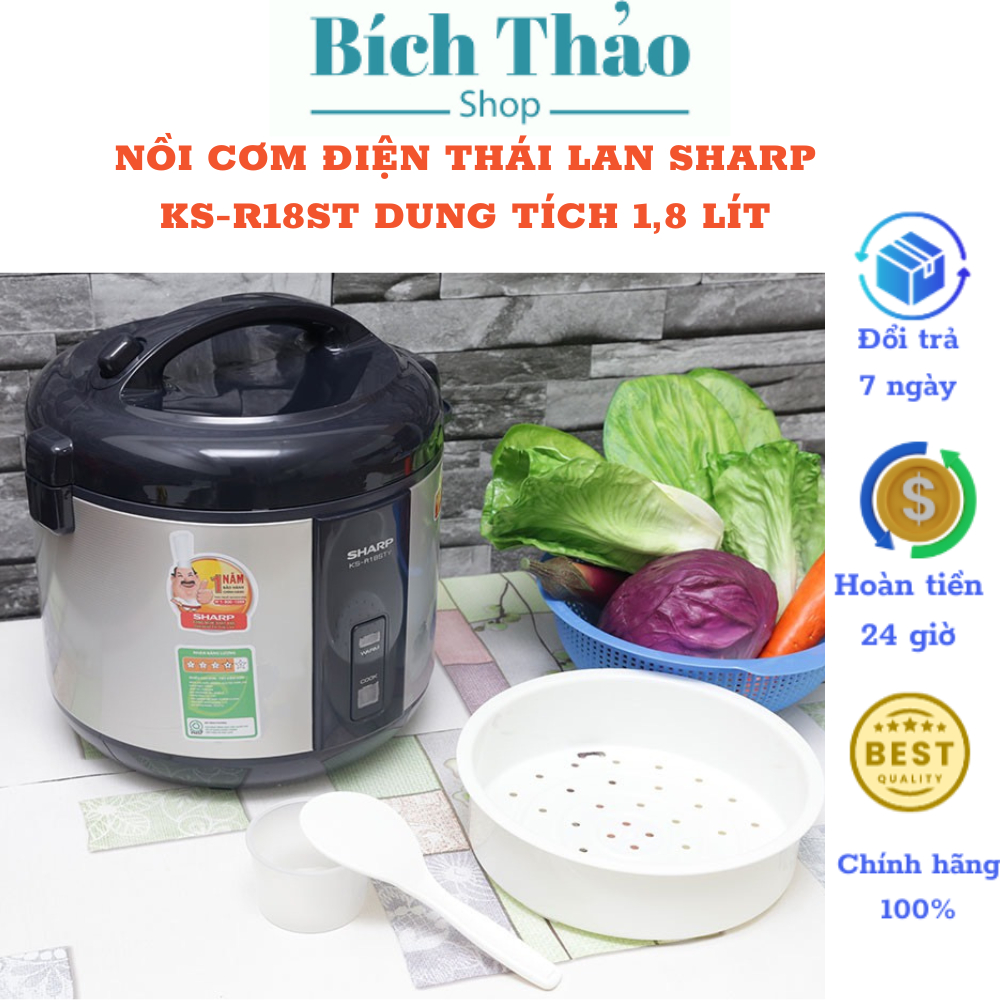 Sharp Thai Rice Cooker KS-R18ST Capacity 1.8 Liters | Shopee Malaysia