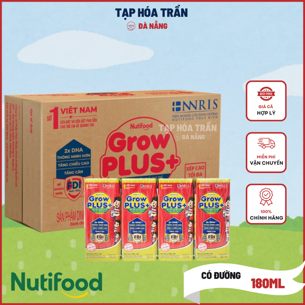 [180ml] Nutifood GrowPLUS + Red Milk Carton (Nutrition) - Over 1 Year ...