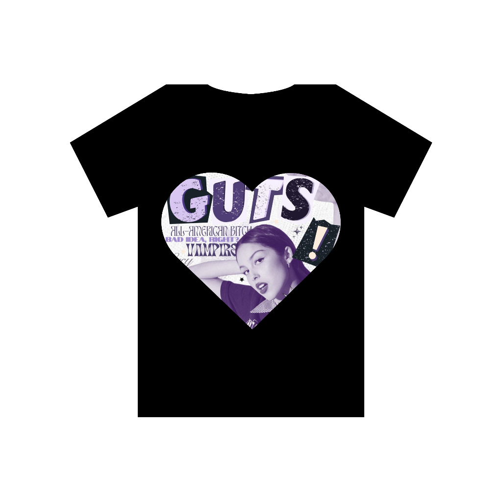 Olivia rodrigo GUTS Tur Unisex Heart GUTS Shirt | Shopee Malaysia
