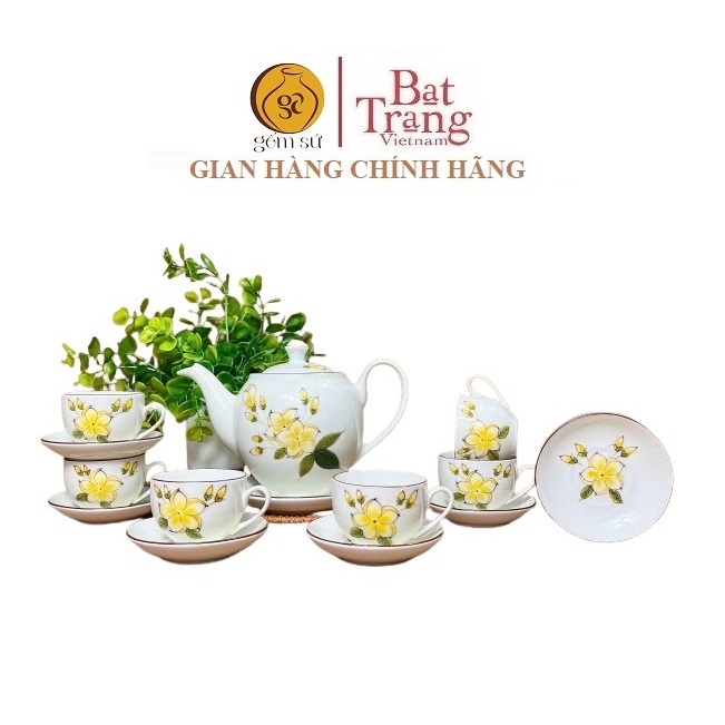Bat Trang Ceramic Apricot Teapot Set-BAT0002 | Shopee Malaysia