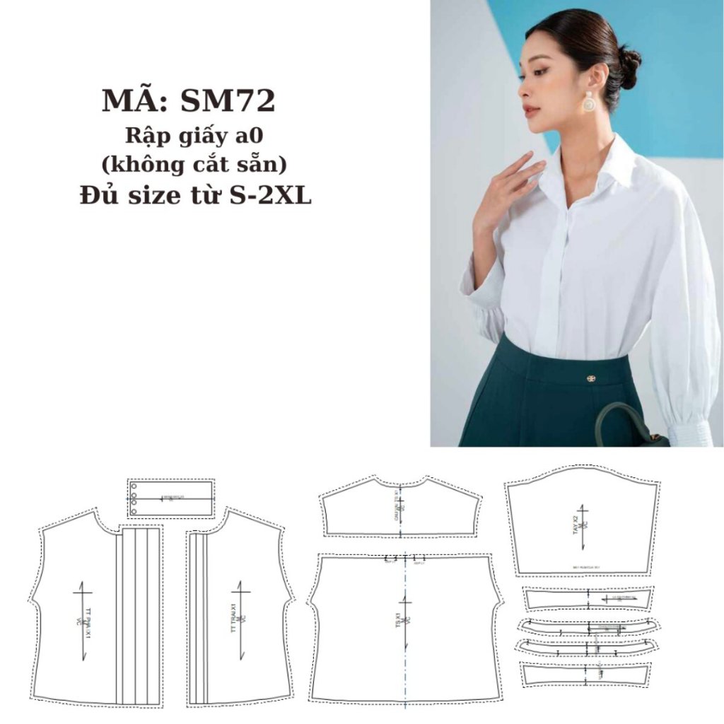Paper A0 German Neck Shirt Open Button SM72 (Not Cut Available) | Shopee Malaysia