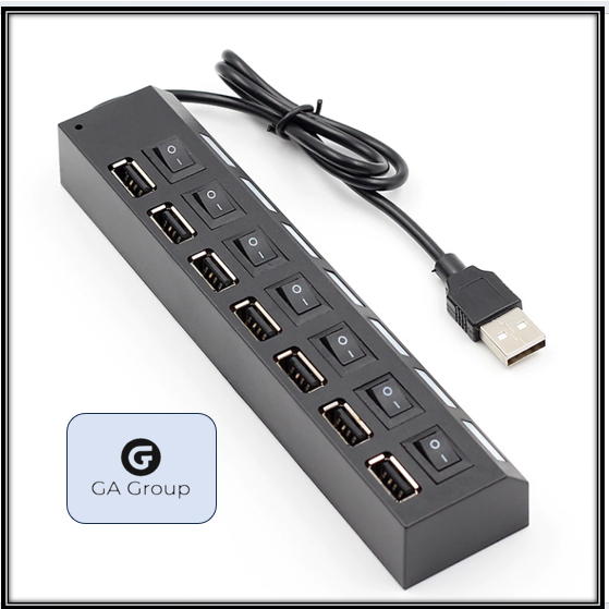 7 PORT SWITCH POWER OUTLET HUB | Shopee Malaysia