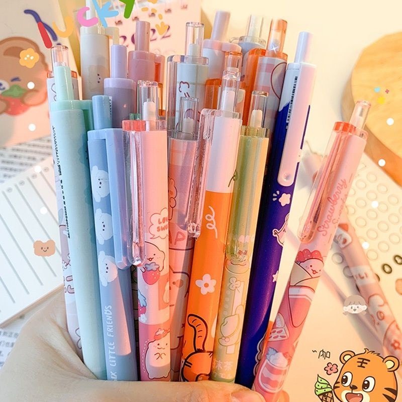 Box Of 6 Grade 1 Baby Gel Pens Practice Writing Black Ink Nib 0.5mm ...