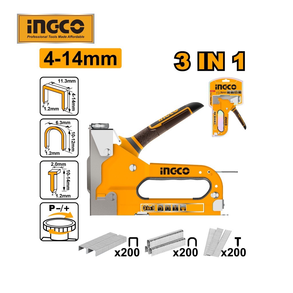 Ingco HSG1405 3 in 1 stapler (with adjustable force) | Shopee Malaysia