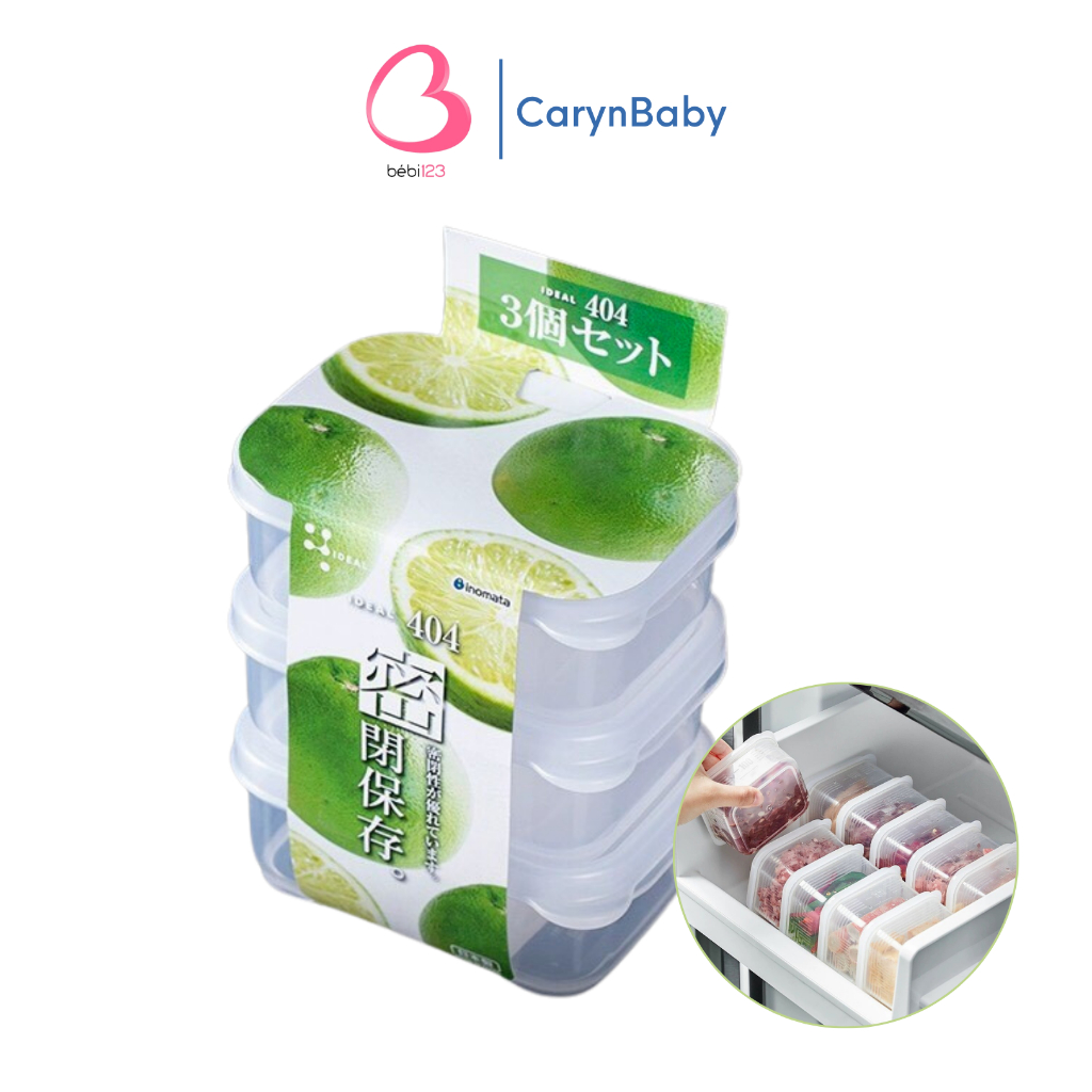Set of 3 Inomata Rectangular Plastic Freezer Boxes 190ml Japan | Shopee Malaysia