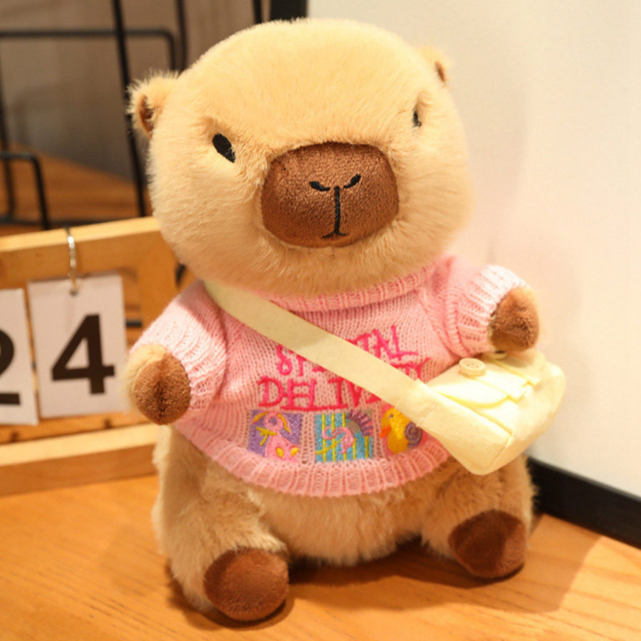 Capybara Teddy Bear Capybara Doll Wearing Cute Clothes as Birthday Gift ...
