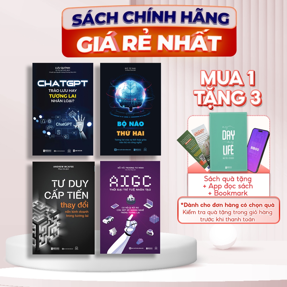 Set of 4 GPT Chat Books, Second Brain, AIGC Artificial Intellectual Age, Advanced Thinking ...