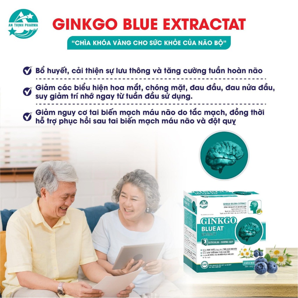 Ginkgo BLUE EXTRACTAT Active Blood, Enhance Cerebral Blood Circulation ...