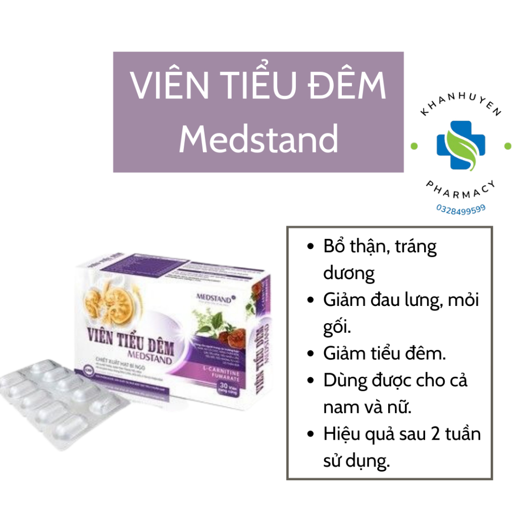 Med Stand- Night Urinary Tablets - Reduce Night Urination, Urination ...