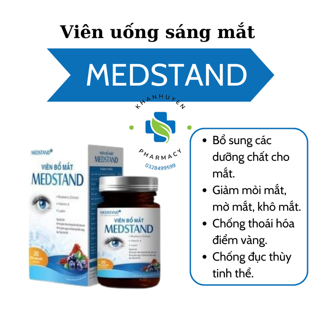 Med Stand Eye Tonic Tablets Fade, Dry Eyes, Degenerative Yellow Spots ...
