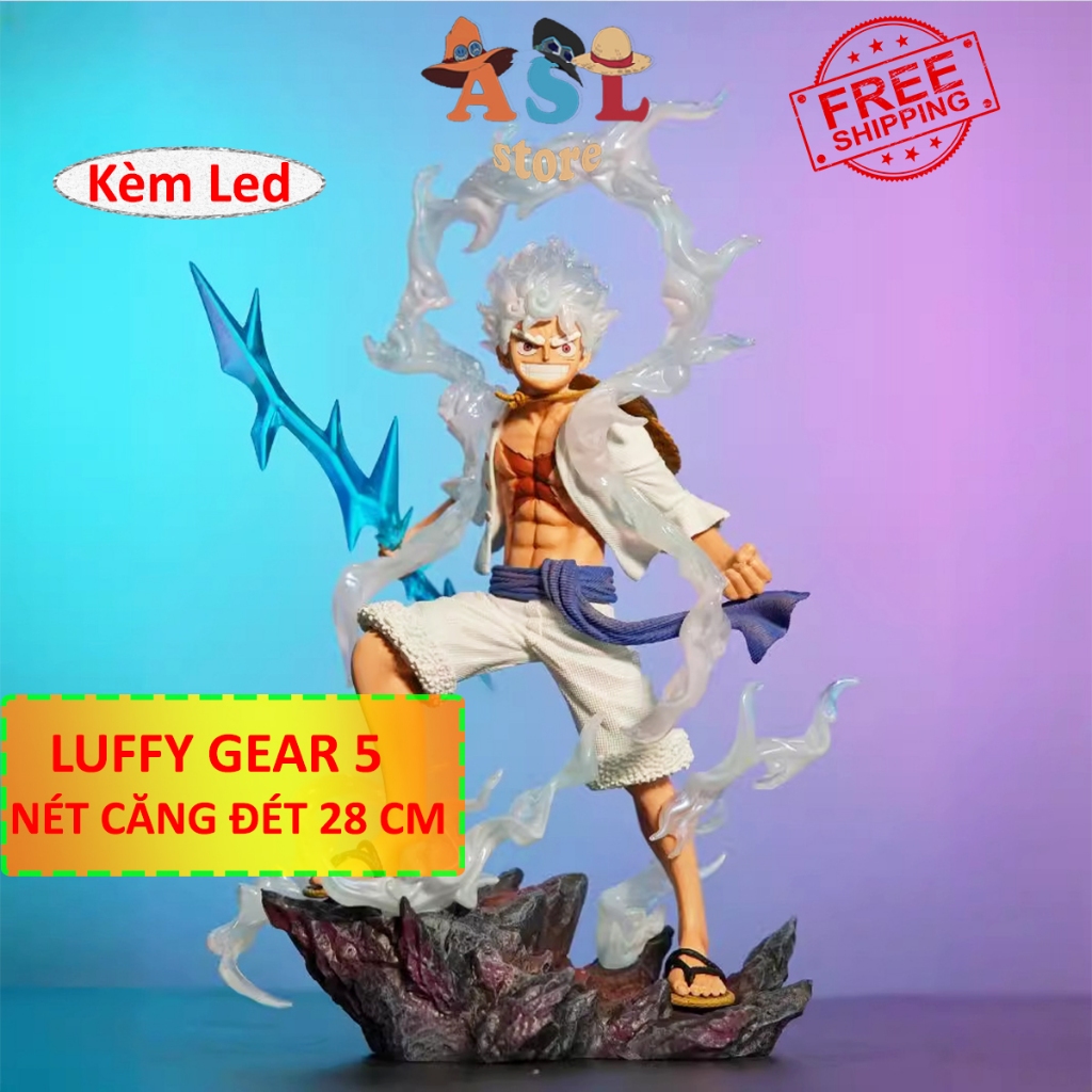 One Piece Luffy Gear 5 model holding lightning bolt in super sharp ...