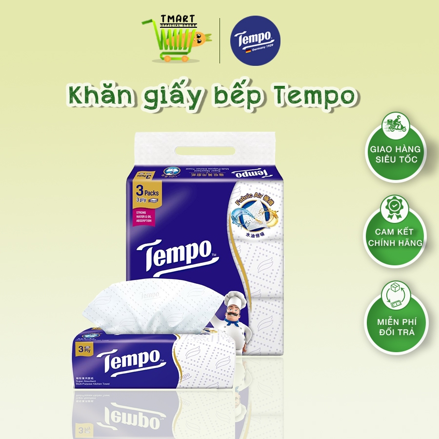 Super Absorbent Kitchen Paper Towels Tempo (3 Packs Of Draw / Tornado ...