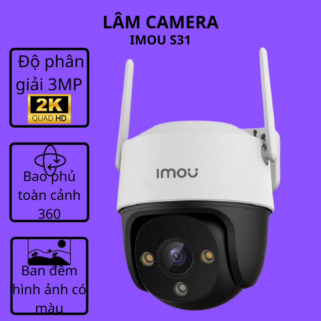 Imou outdoor CAMERA S31FEP, 3MP resolution wifi CAMERA with integrated ...