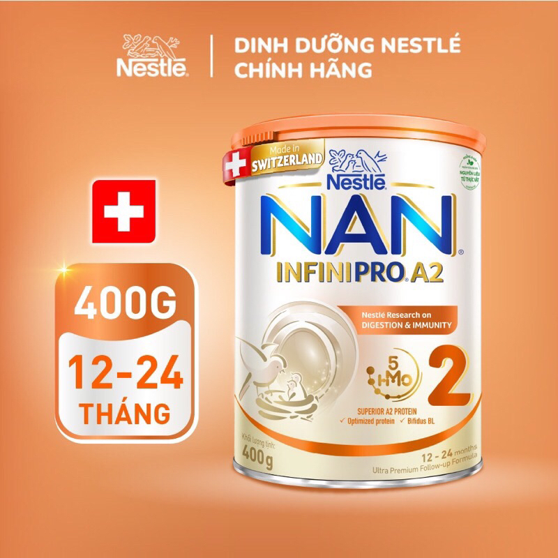 Nan INFINIPRO A2 powdered milk No. 2 can 400g imported from Switzerland ...