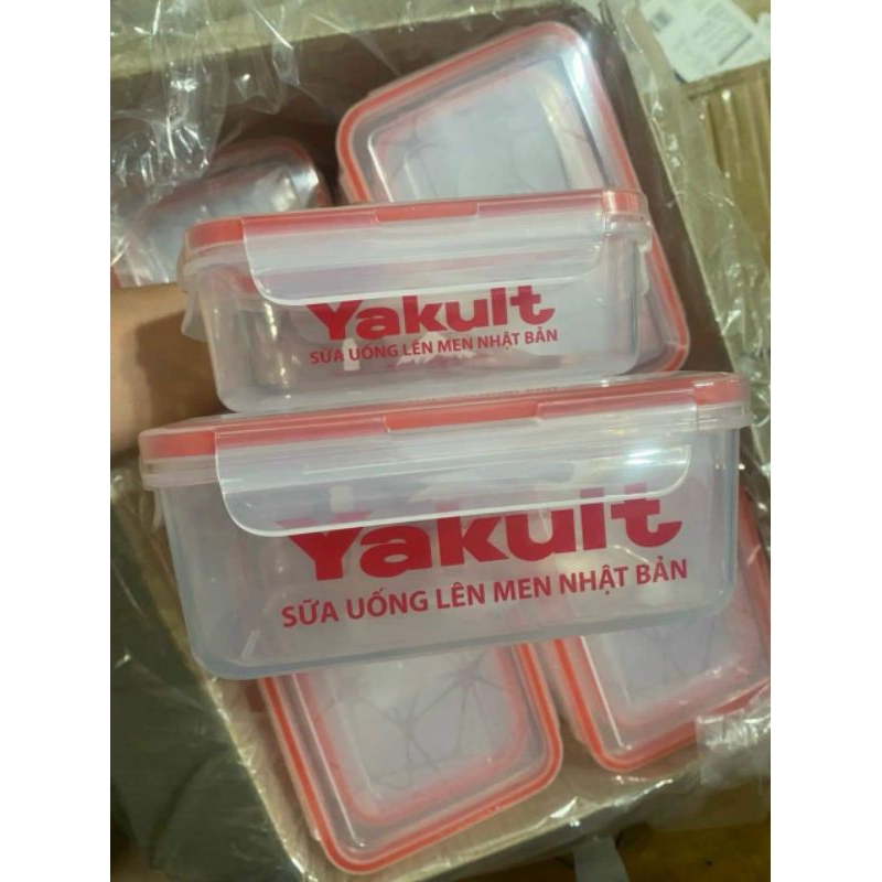Matsu duy Tan plastic yakult food containers (set of 2 boxes) | Shopee ...