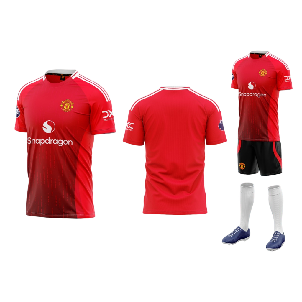 Red Mu soccer shirt 2025 - Red Manu soccer suit with high quality ...