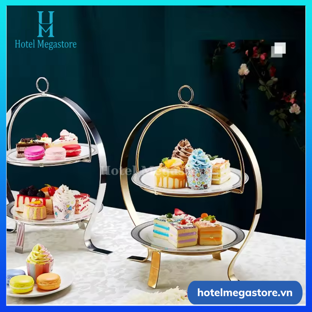 Stainless steel Cake and buffet decoration display shelf Cake Holder ...