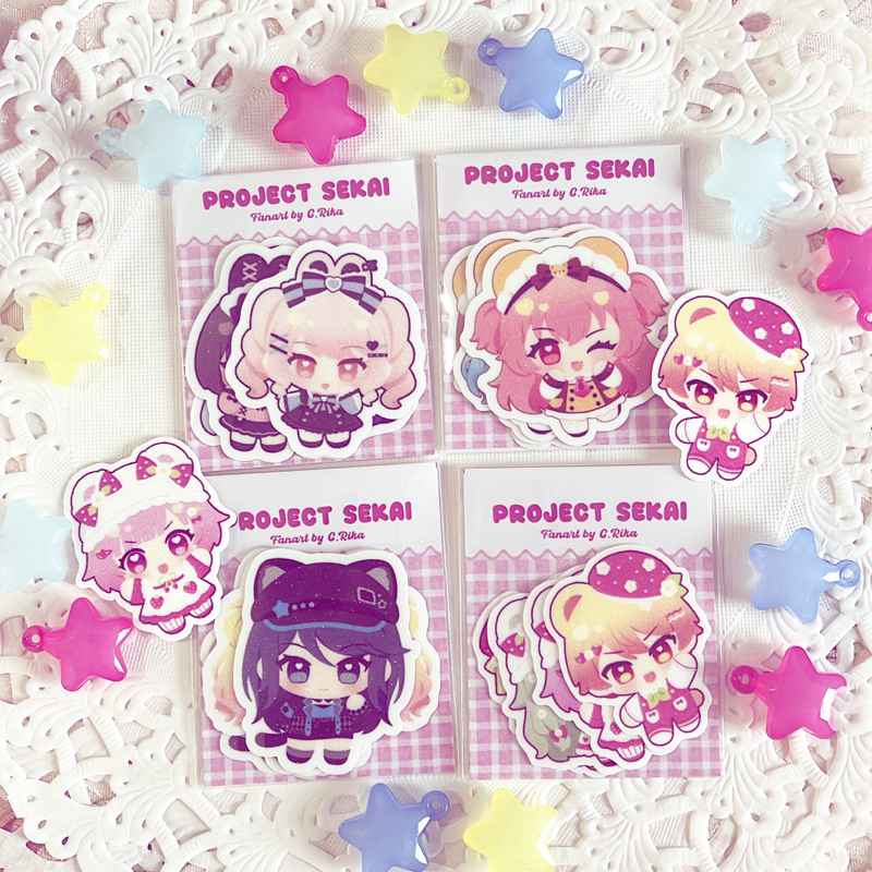 Project SEKAI - Glitter stickers (including 5 units) | Shopee Malaysia