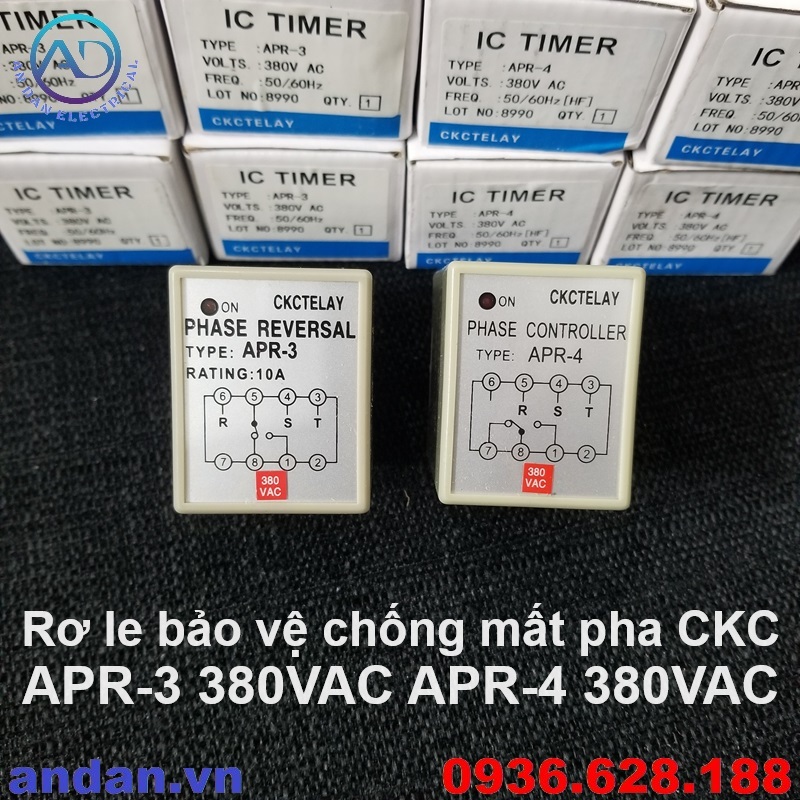 Relay Protection Against Loss Of Phase CKC APR-3 APR-4 380V, 8 Round ...