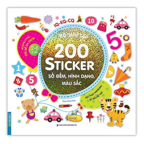 Book - Collection of 200 stickers - Numbers, shapes, colors (reprint ...