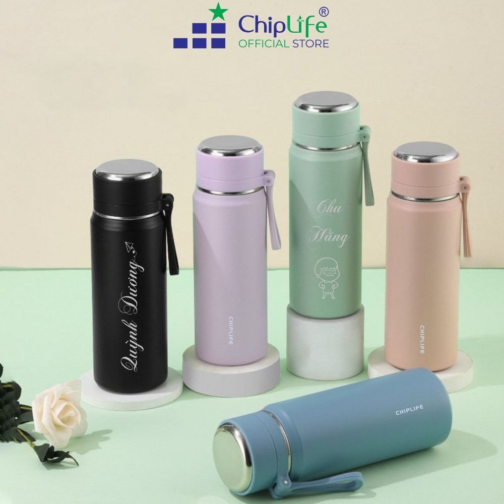 Chiplife BGN0516 500ml thermos bottle with name engraved upon request, safe SUS316 core | Shopee ...
