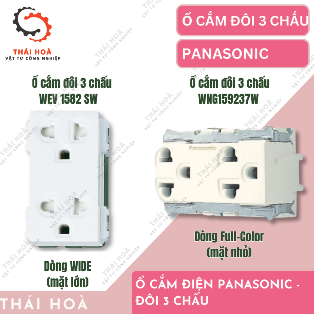 Panasonic 3-pin double socket [GENUINE], all types, White | Shopee Malaysia