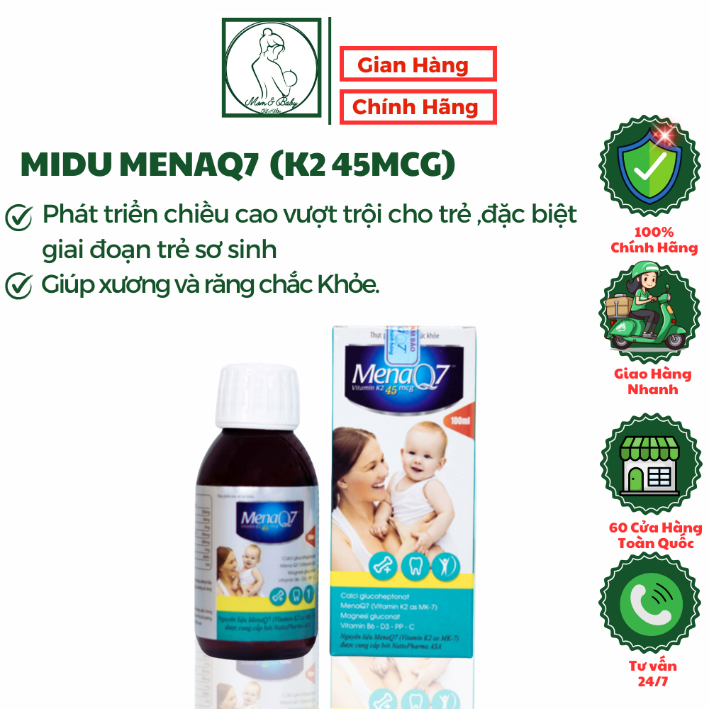 Midu MenaQ7 K2 45mcg Supports Calcium, vitamin, d3k2 Additional Height ...