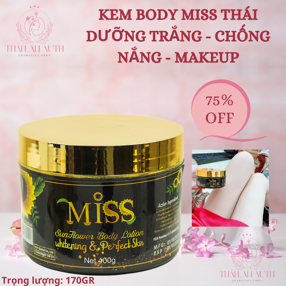 Miss Thailand Body Cream Sunflower Whitening, Makeup, Sunscreen With ...