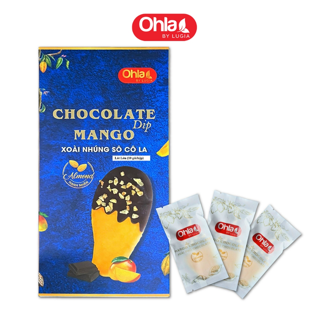 Ohla box of mango dipped in almond chocolate (large salad) | Shopee ...