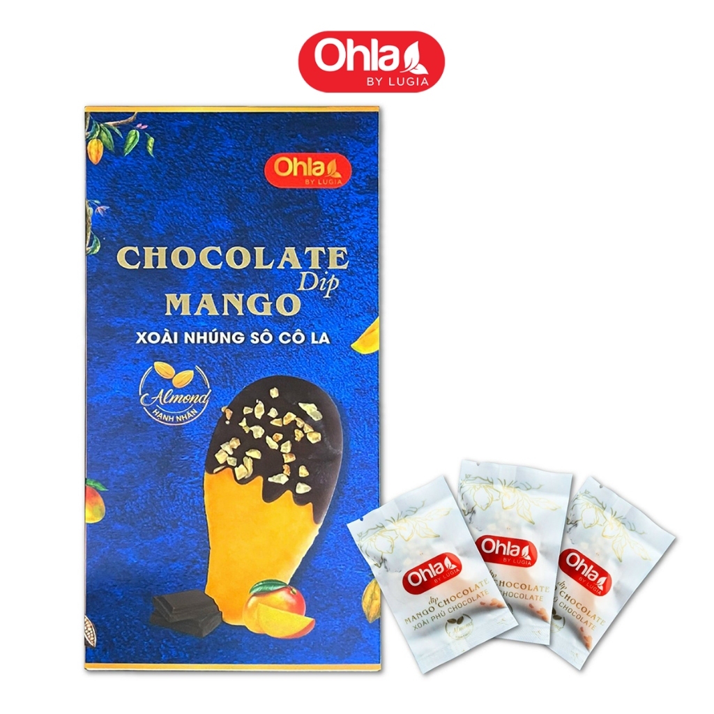 Ohla box of mango dipped in almond chocolate (small cut) | Shopee Malaysia