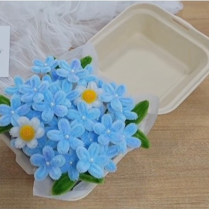Super cute handmade zinc velvet flower box (with led light included ...