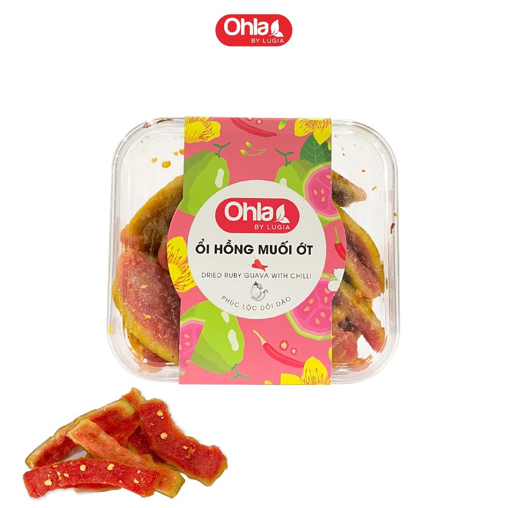 Ohla box of dried pink guava with salt and chili 200g | Shopee Malaysia